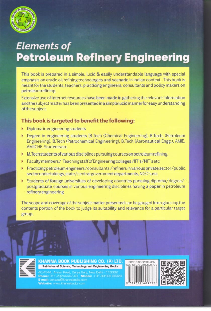 Elements of Petroleum Refinery Engineering