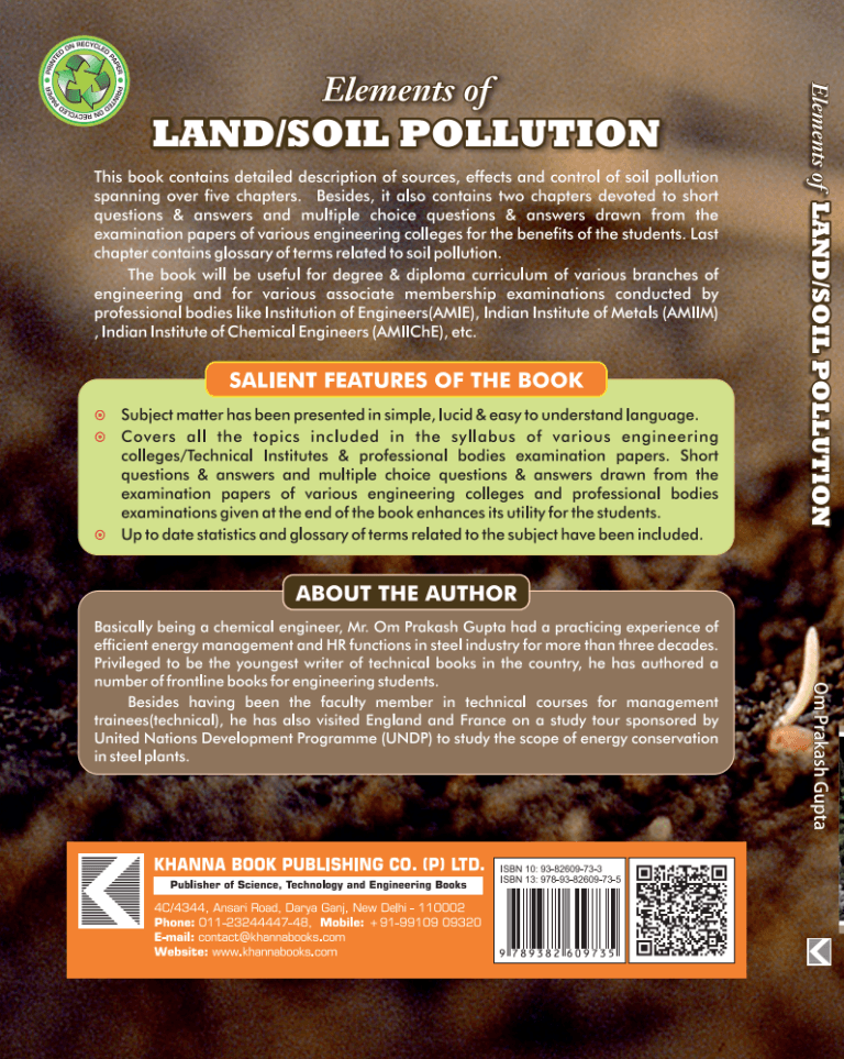 Elements Of Land/Soil Pollution