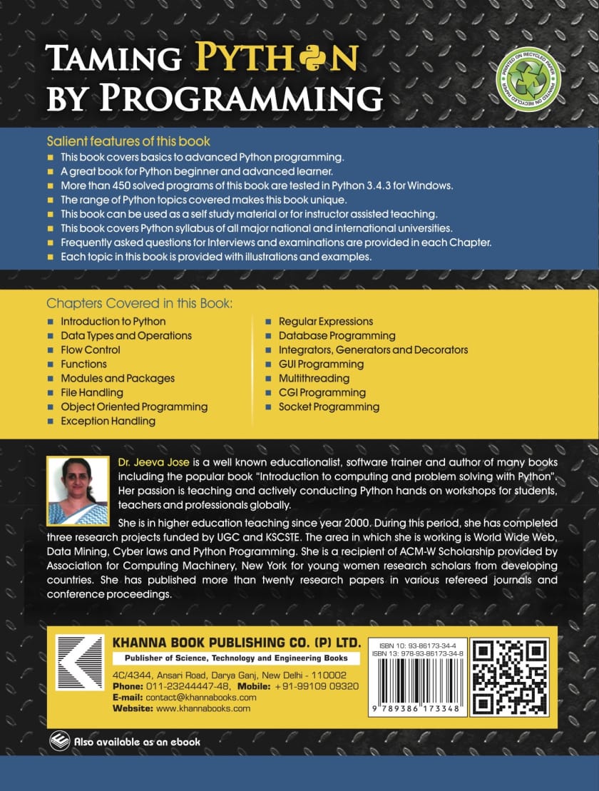 Taming PYTHON By Programming