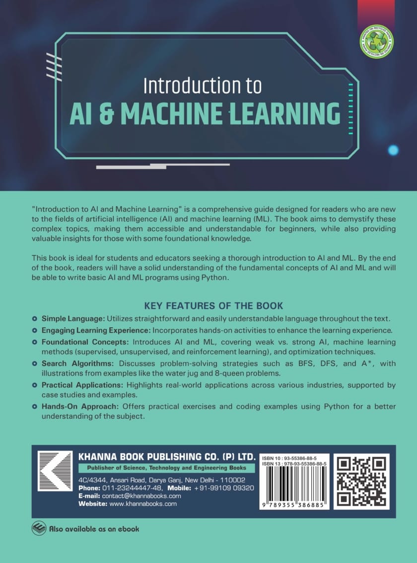 Introduction to AI & Machine Learning - Khanna Publishing House